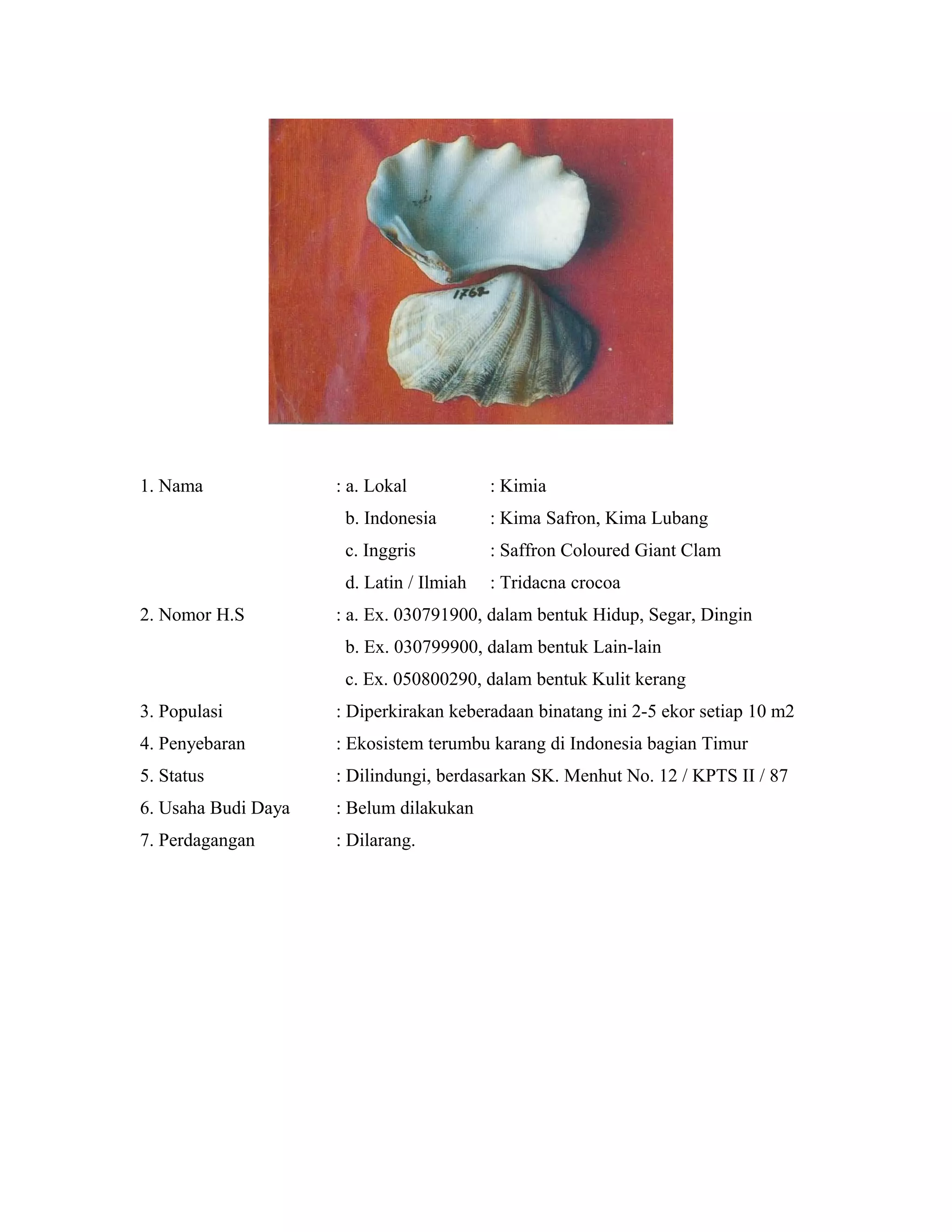 Buku Larangan (Biota Laut Yang Dilindungi) | DOC