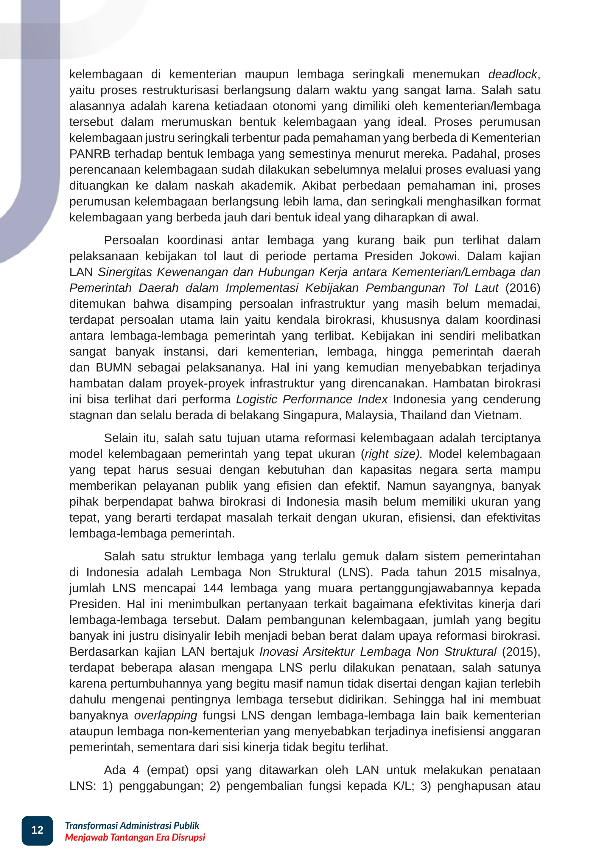 Transformasi Administrasi Publik Menjawab Tantangan Era Disrupsi | PDF