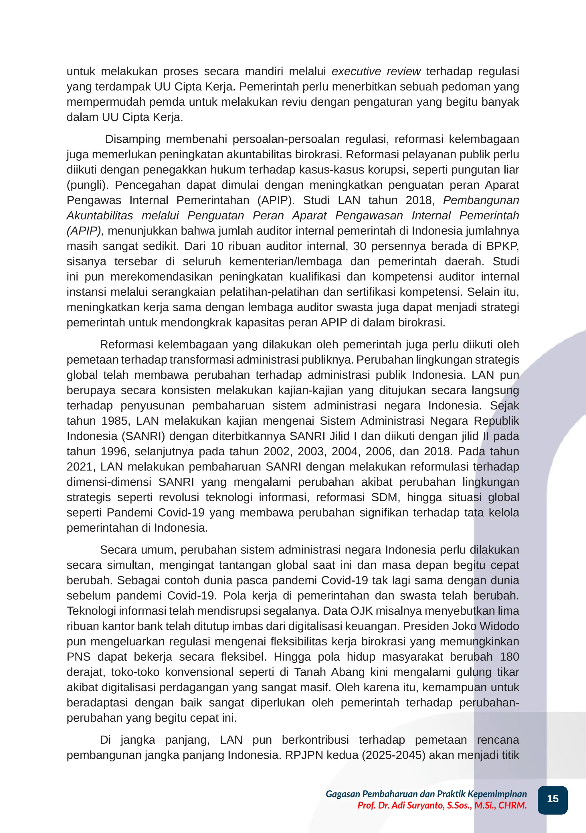 Transformasi Administrasi Publik Menjawab Tantangan Era Disrupsi | PDF