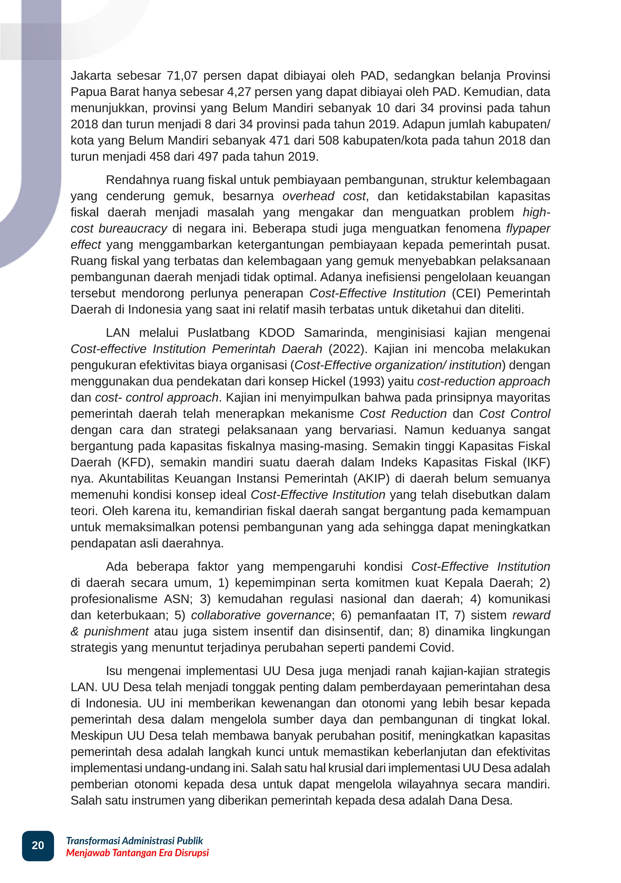 Transformasi Administrasi Publik Menjawab Tantangan Era Disrupsi | PDF