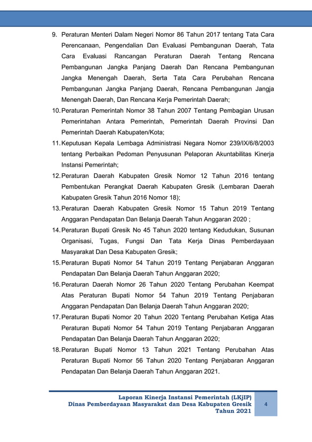 Laporan Kinerja Instansi Pemerintah kabupaten | PDF