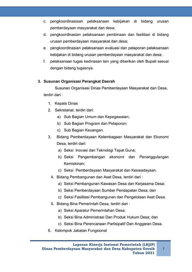 Laporan Kinerja Instansi Pemerintah kabupaten | PDF