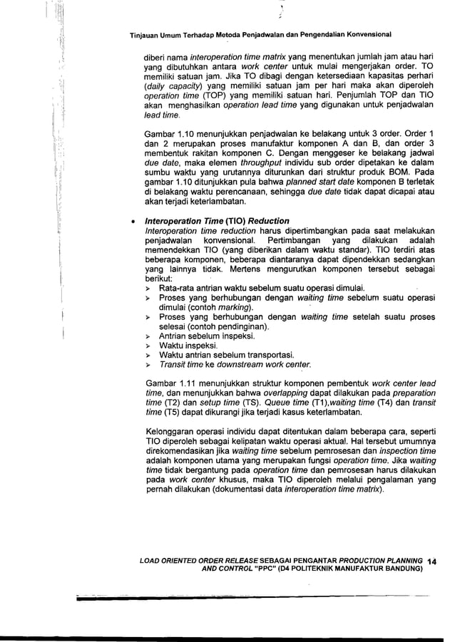 Buku Load Oriented Order Release Sebagai Pengantar PPC (Production ...
