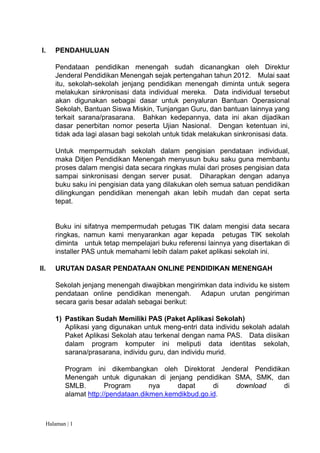 Buku manual pendataan | PDF