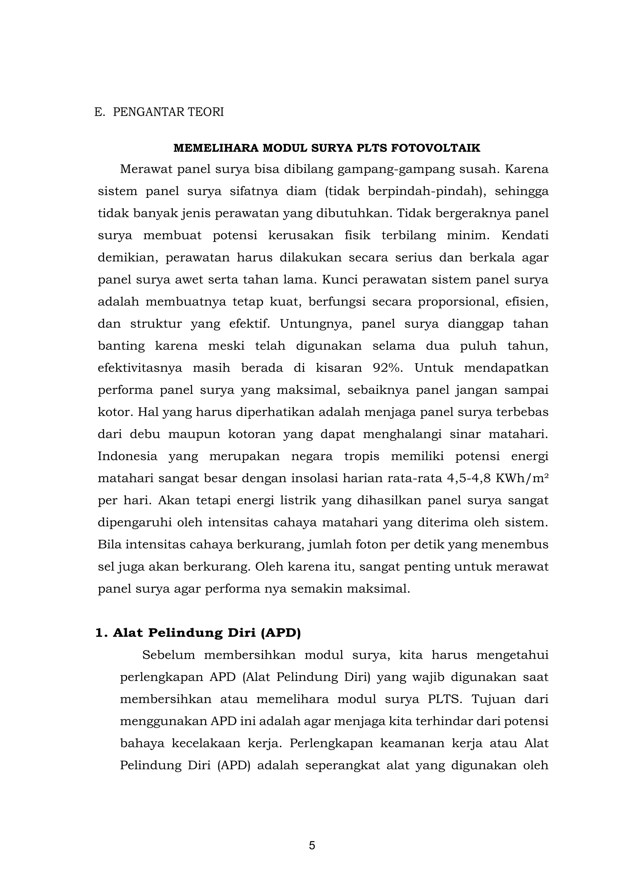 Buku Materi Memelihara Modul Surya PLTS Fotovoltaik.docx