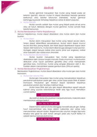 ebook Mutasi - Biologi | PDF
