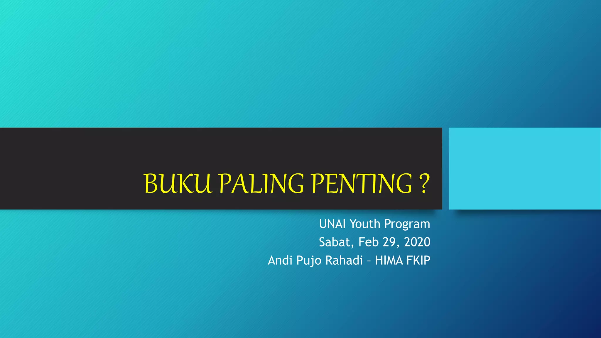 Buku paling penting | PPT