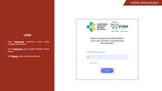 Panduan Aplikasi E - Monev STBM Versi Web Based dan Android User ...