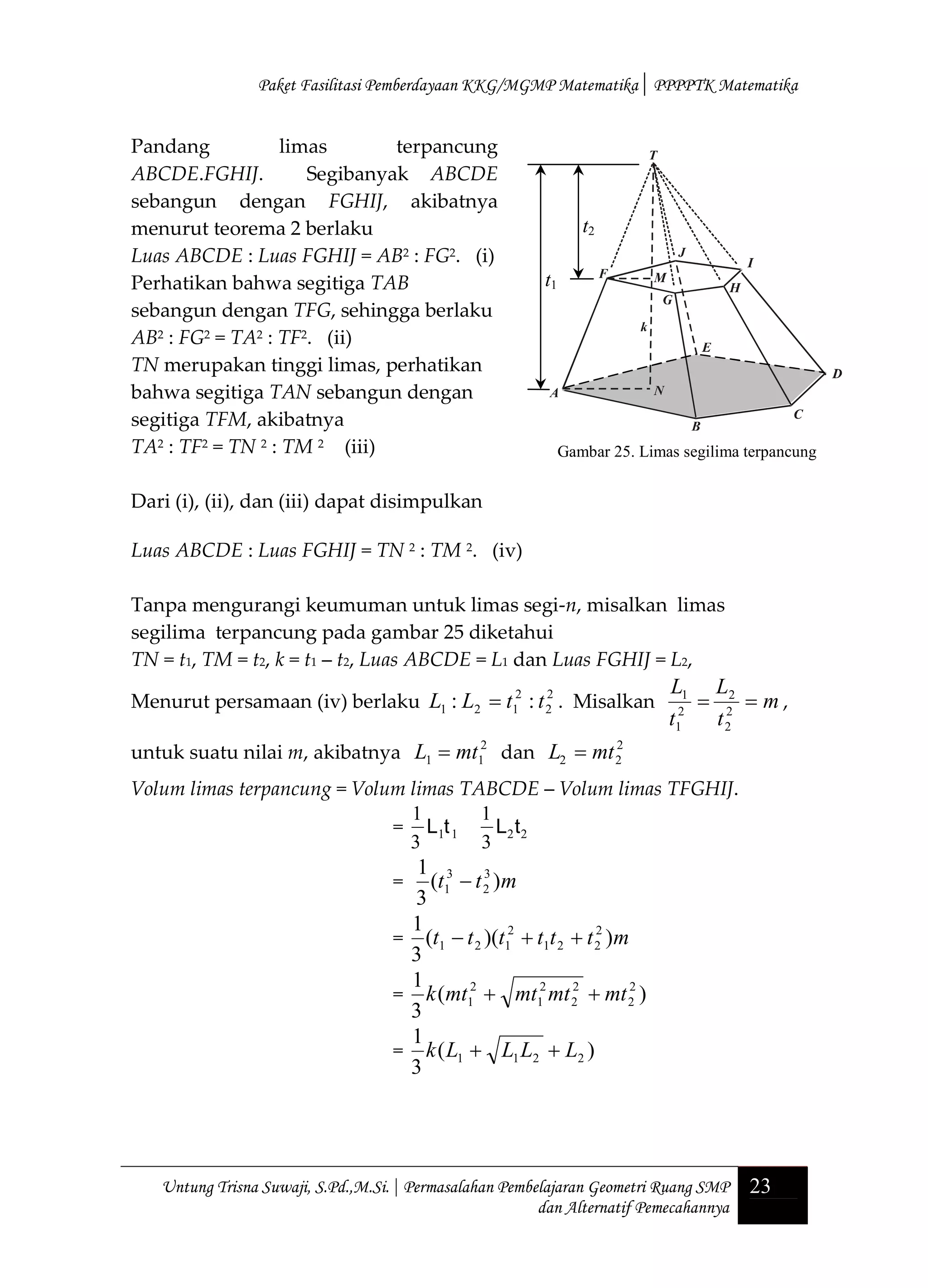 Buku panduan belajar permasalahan pembelajaram-geometri-ruang-smp | PDF