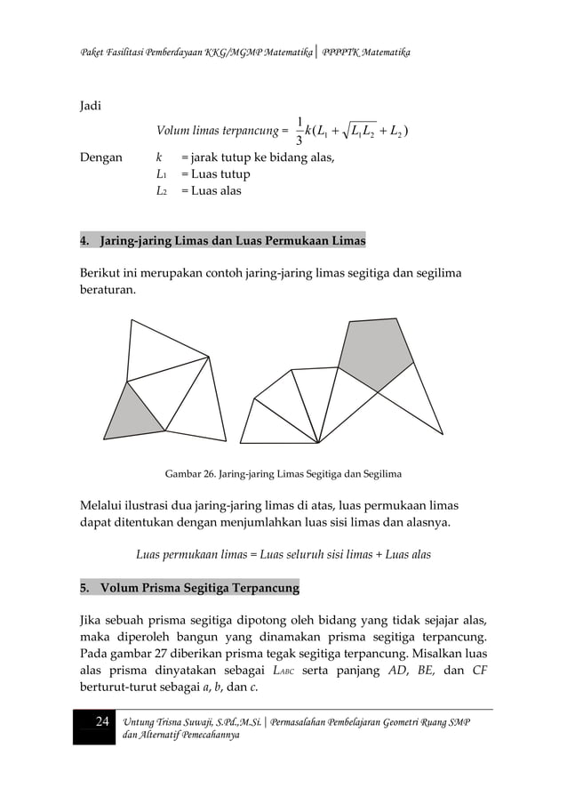 Buku panduan belajar permasalahan pembelajaram-geometri-ruang-smp | PPT