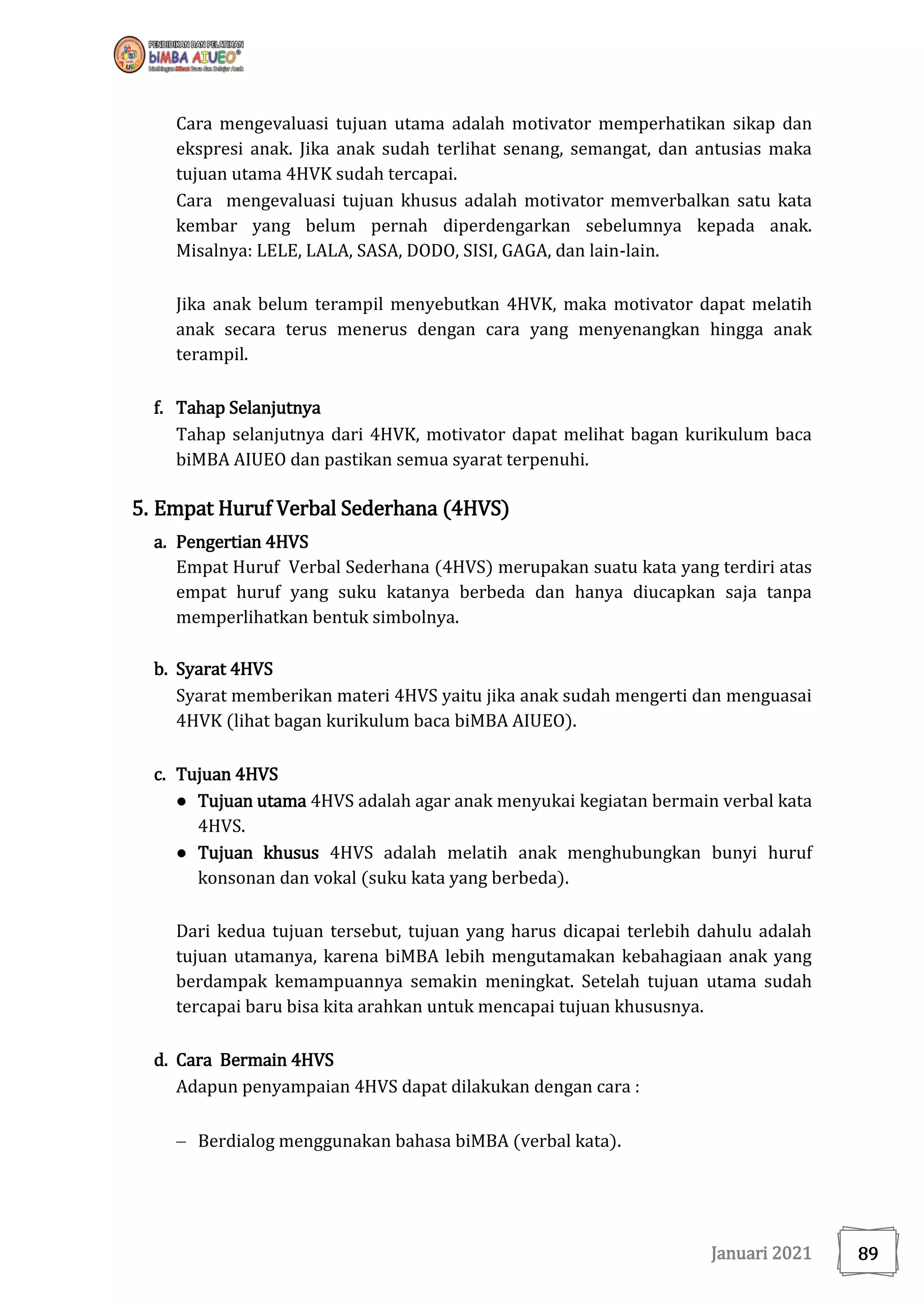 Buku Panduan biMBA AIUEO (Januari 2021) | PDF