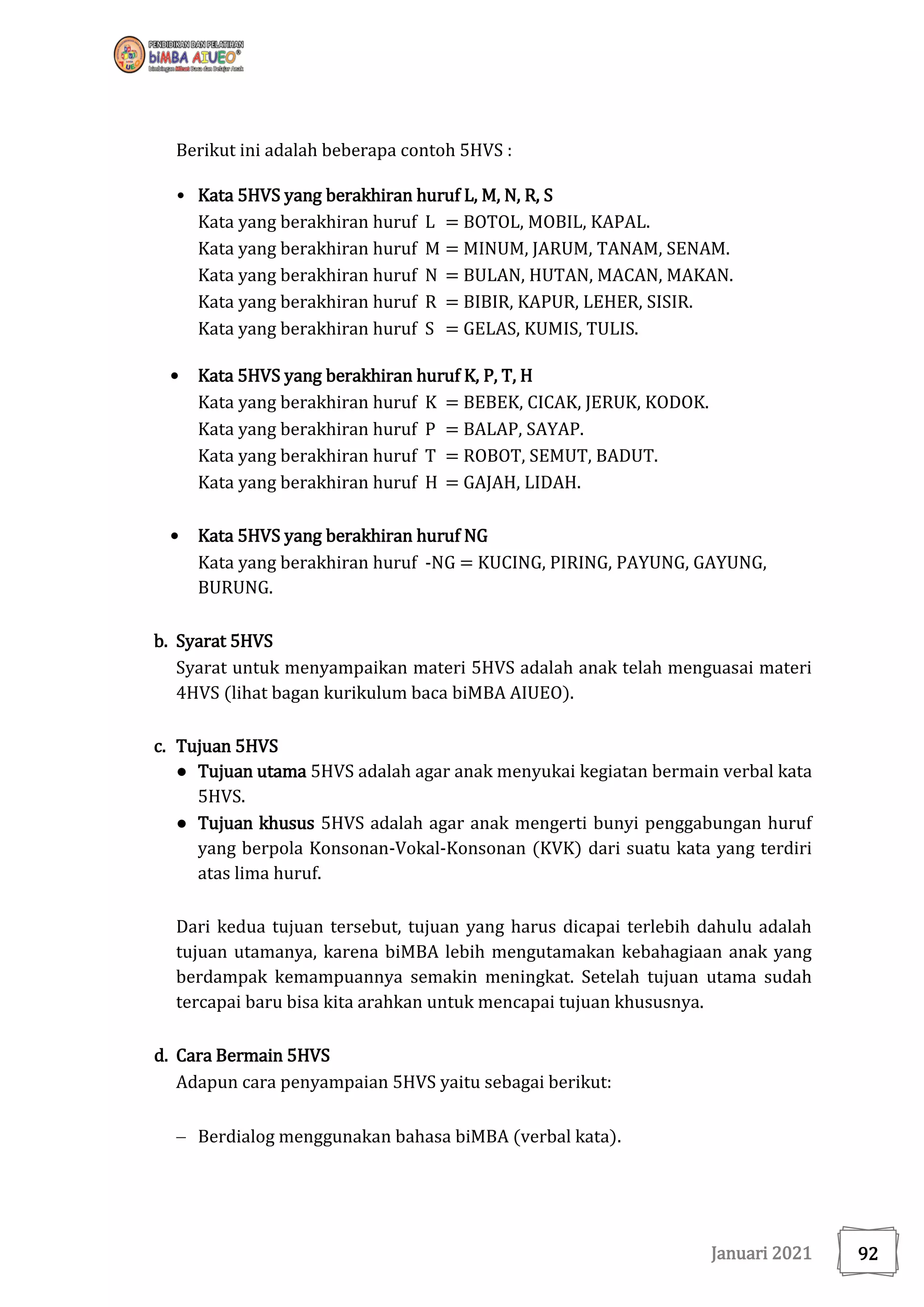 Buku Panduan biMBA AIUEO (Januari 2021) | PDF