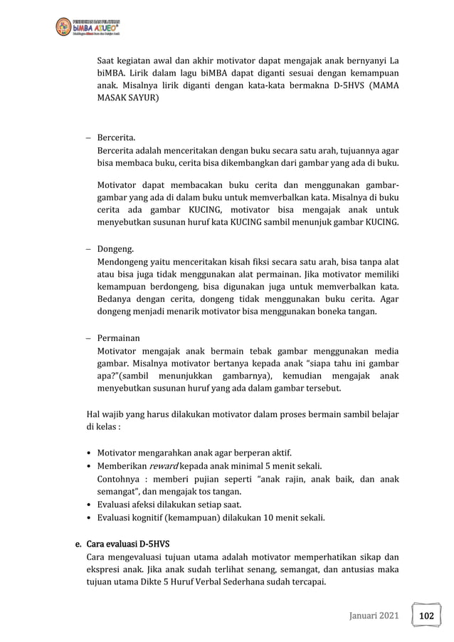 Buku Panduan biMBA AIUEO (Januari 2021) | PDF