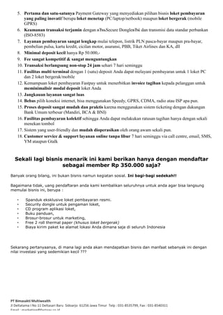 Buku panduan bisnis fastpay | PDF