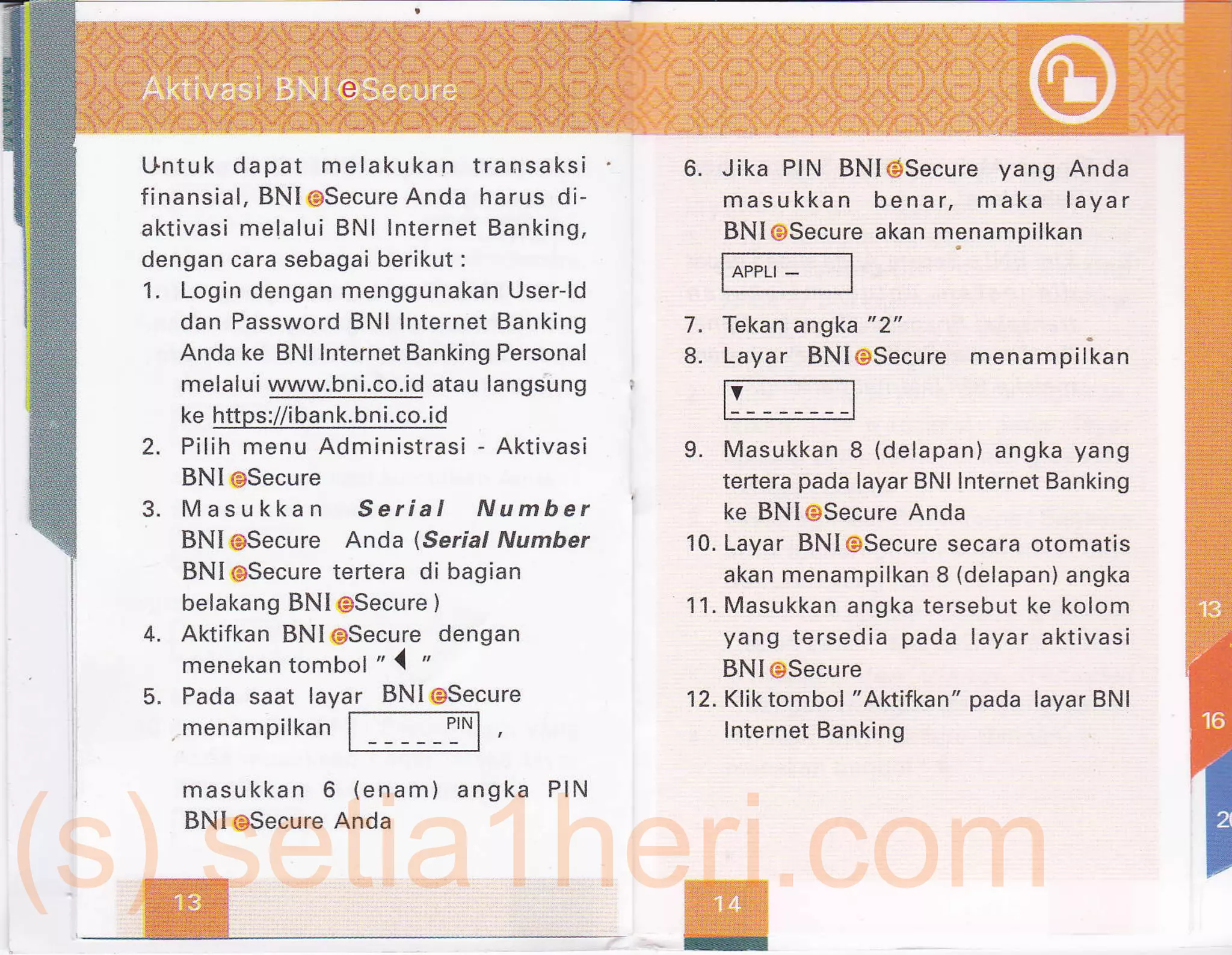Buku panduan bni e secure | PDF