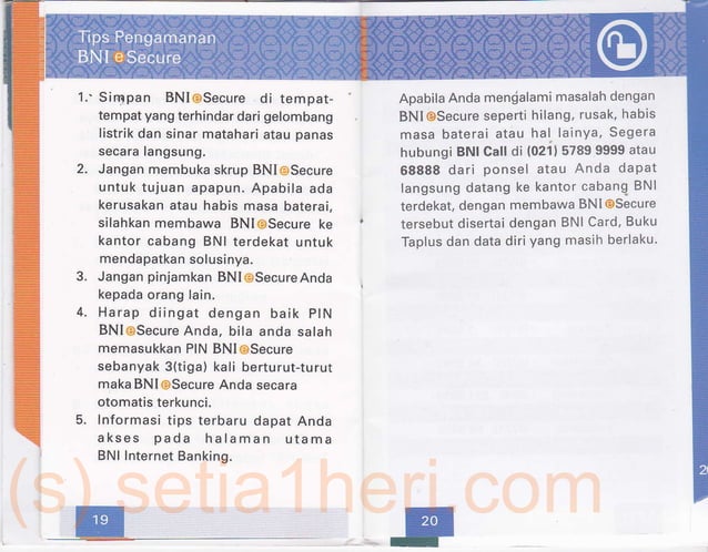Buku panduan bni e secure | PDF