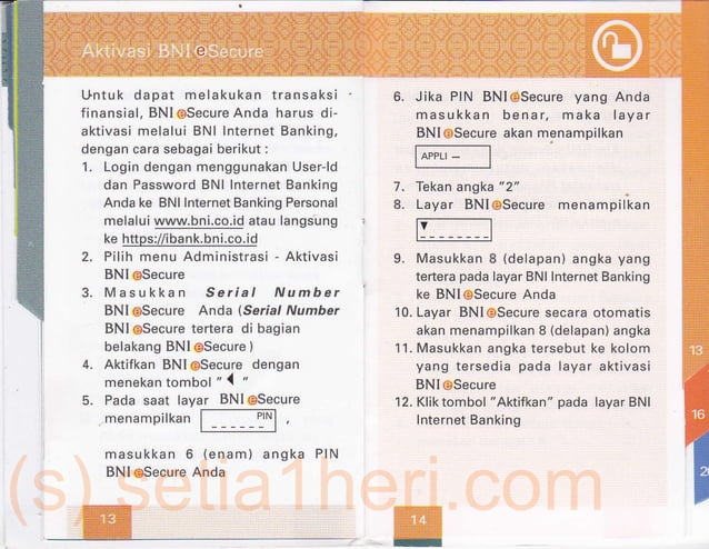 Buku panduan bni e secure | PDF
