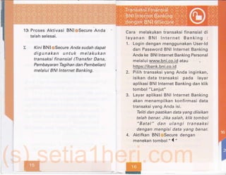 Buku panduan bni e secure | PDF