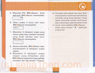 Buku panduan bni e secure | PDF