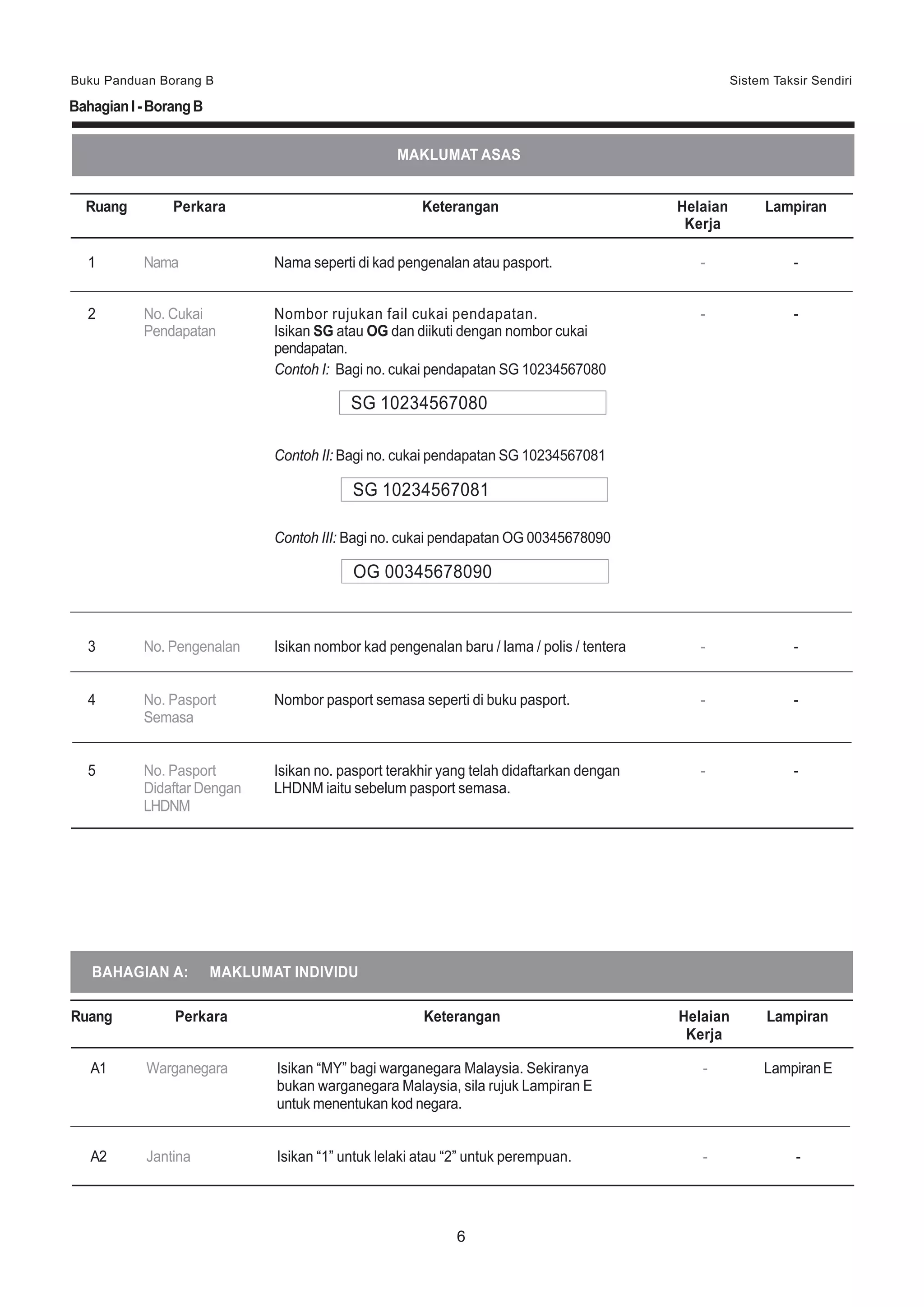 Buku panduan borang b | PDF