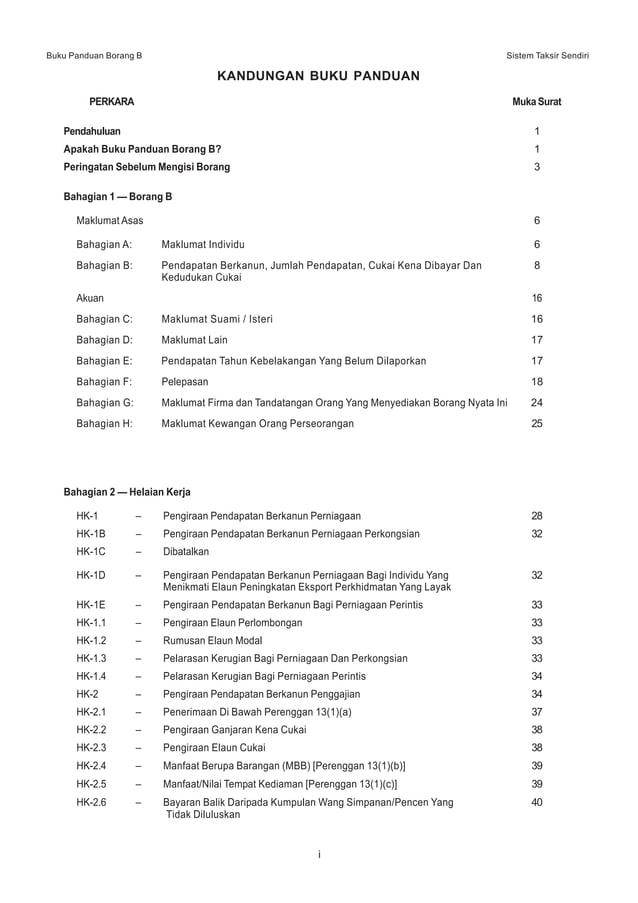 Buku Panduan Borang B Pdf
