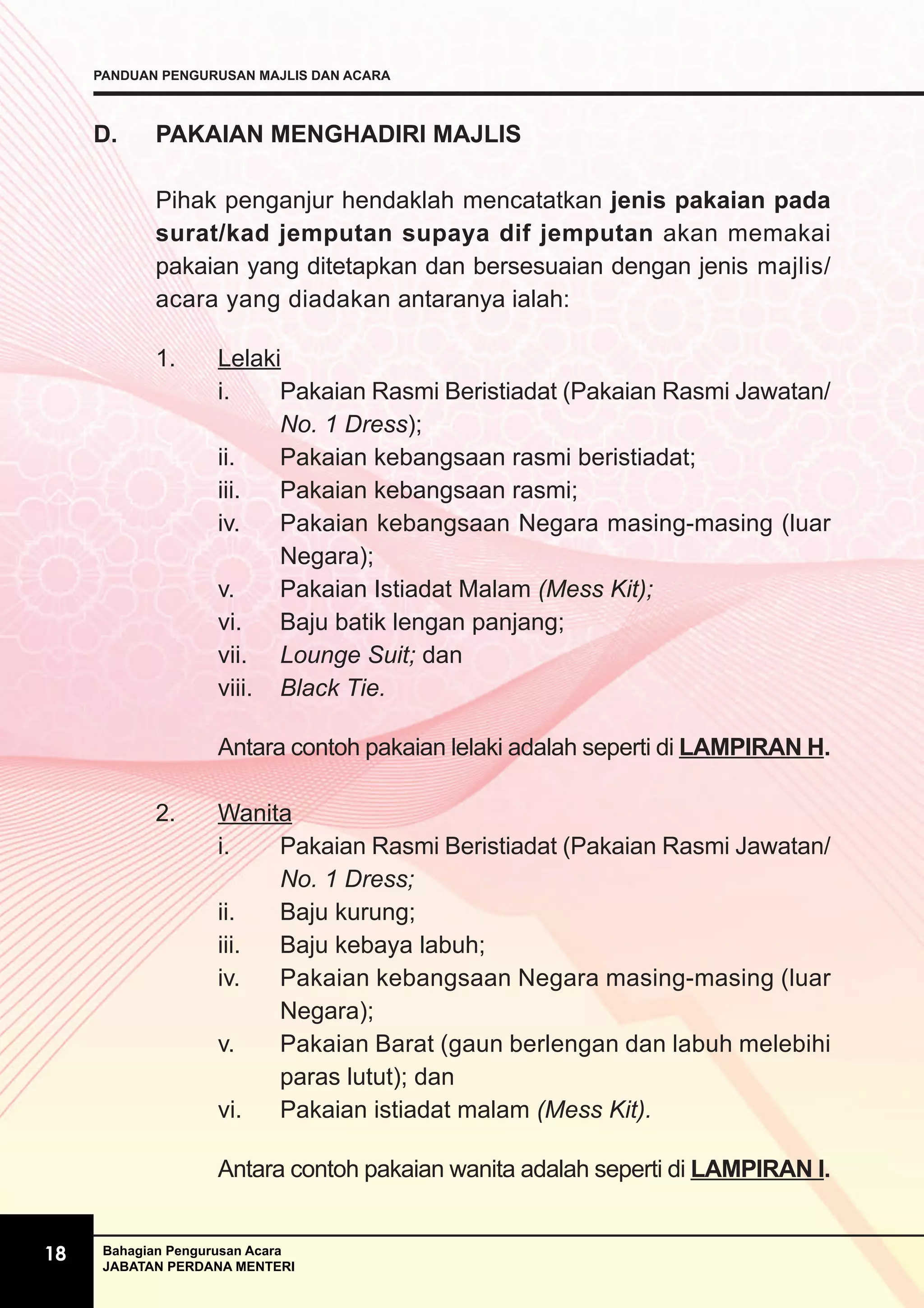 Panduan Pengurusan Majlis Rasmi | PDF