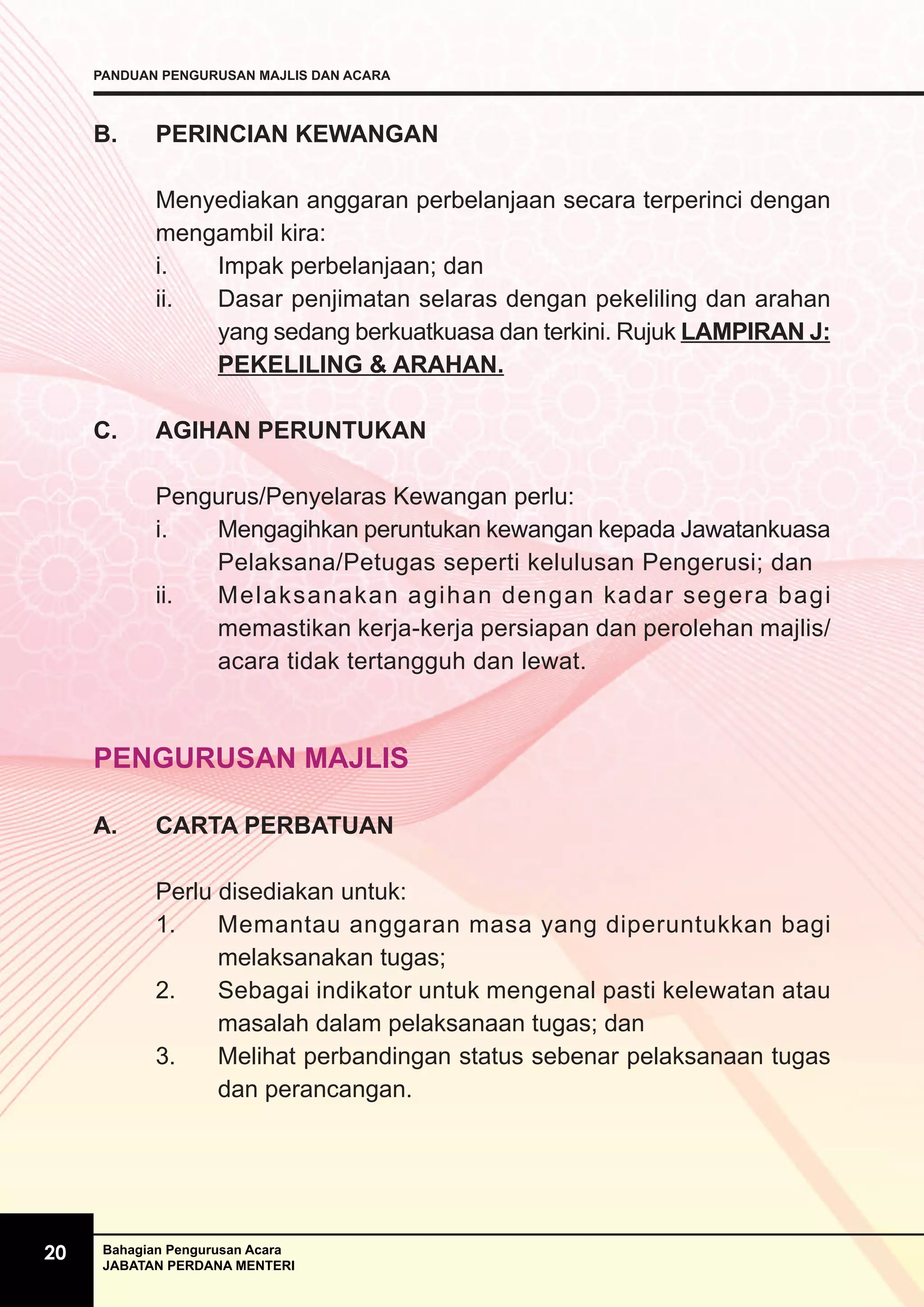 Panduan Pengurusan Majlis Rasmi | PDF