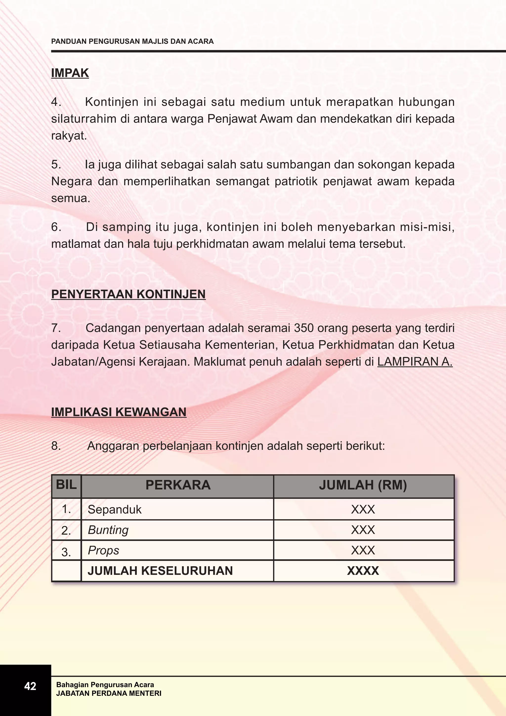 Panduan Pengurusan Majlis Rasmi | PDF