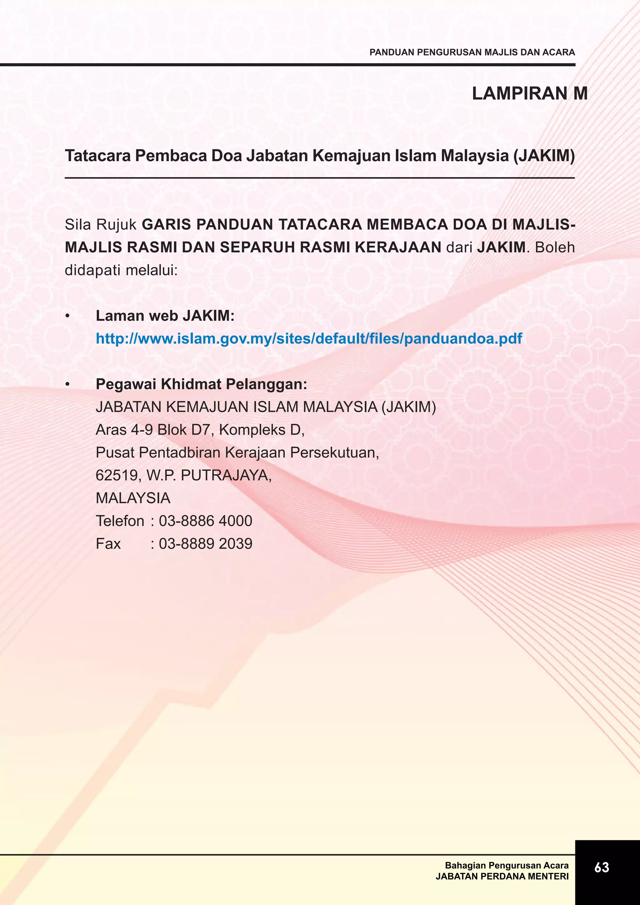 Panduan Pengurusan Majlis Rasmi | PDF