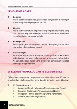 Panduan Pengurusan Majlis Rasmi | PDF