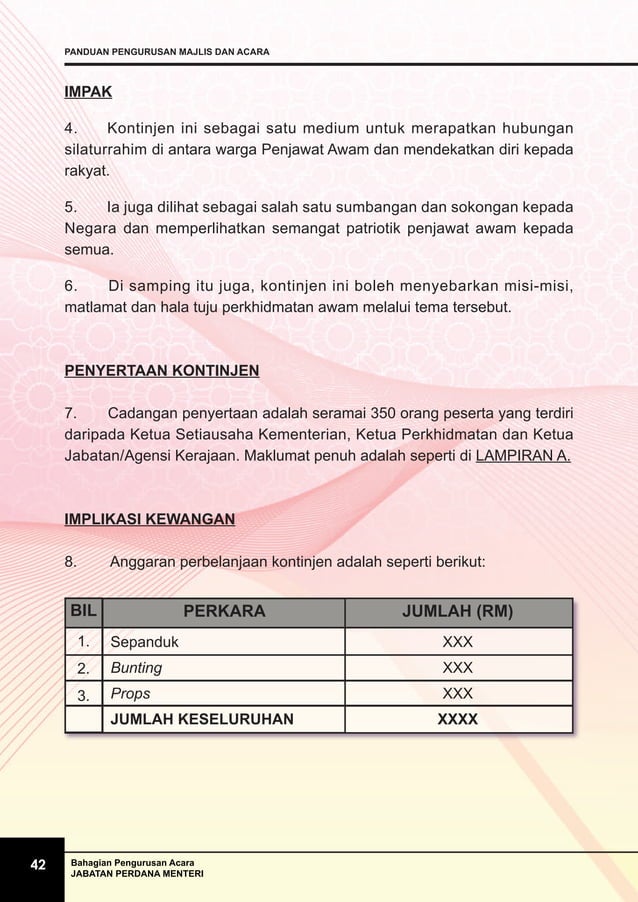 Panduan Pengurusan Majlis Rasmi | PDF