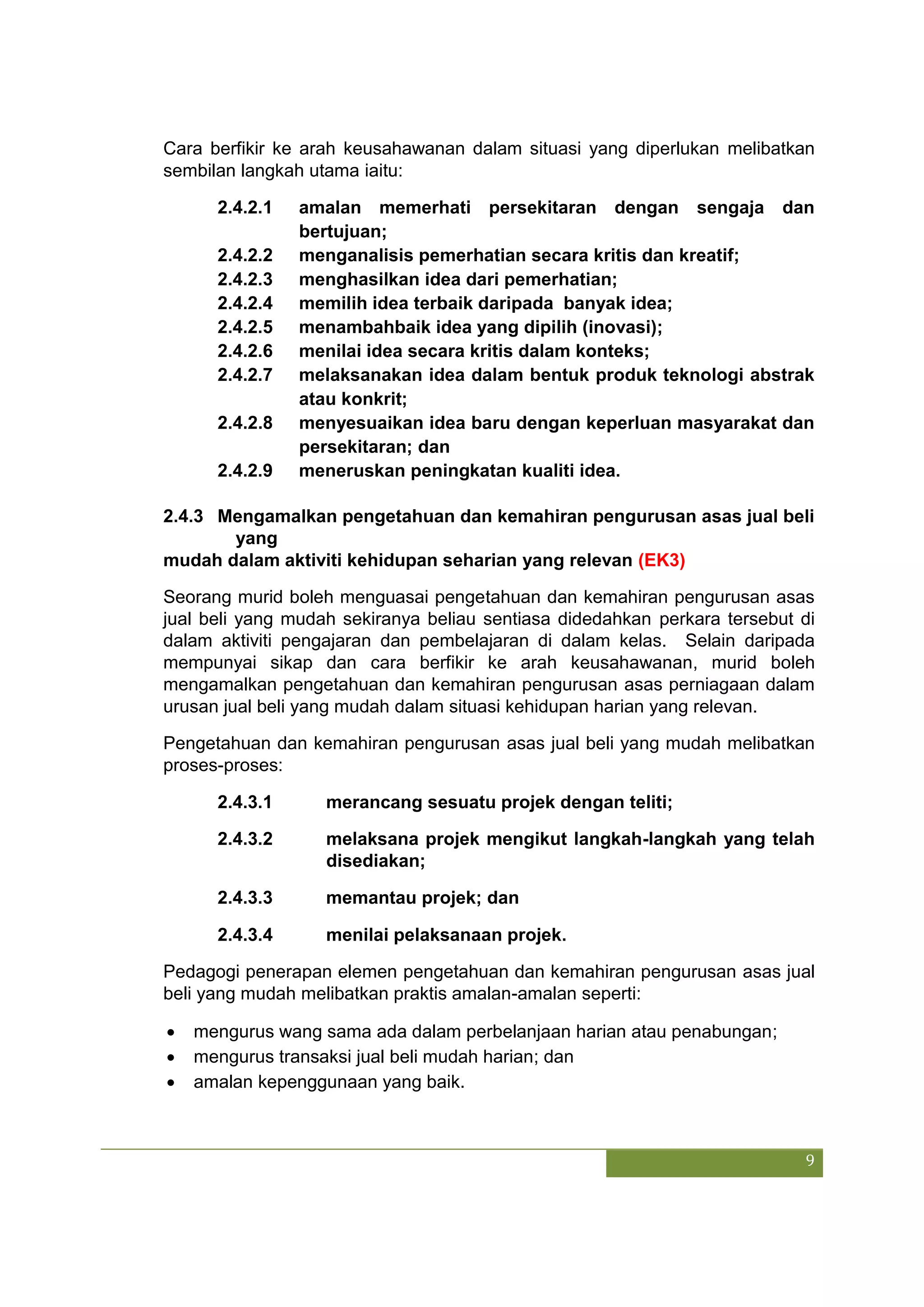 Buku panduan elemen keusahawanan | PDF