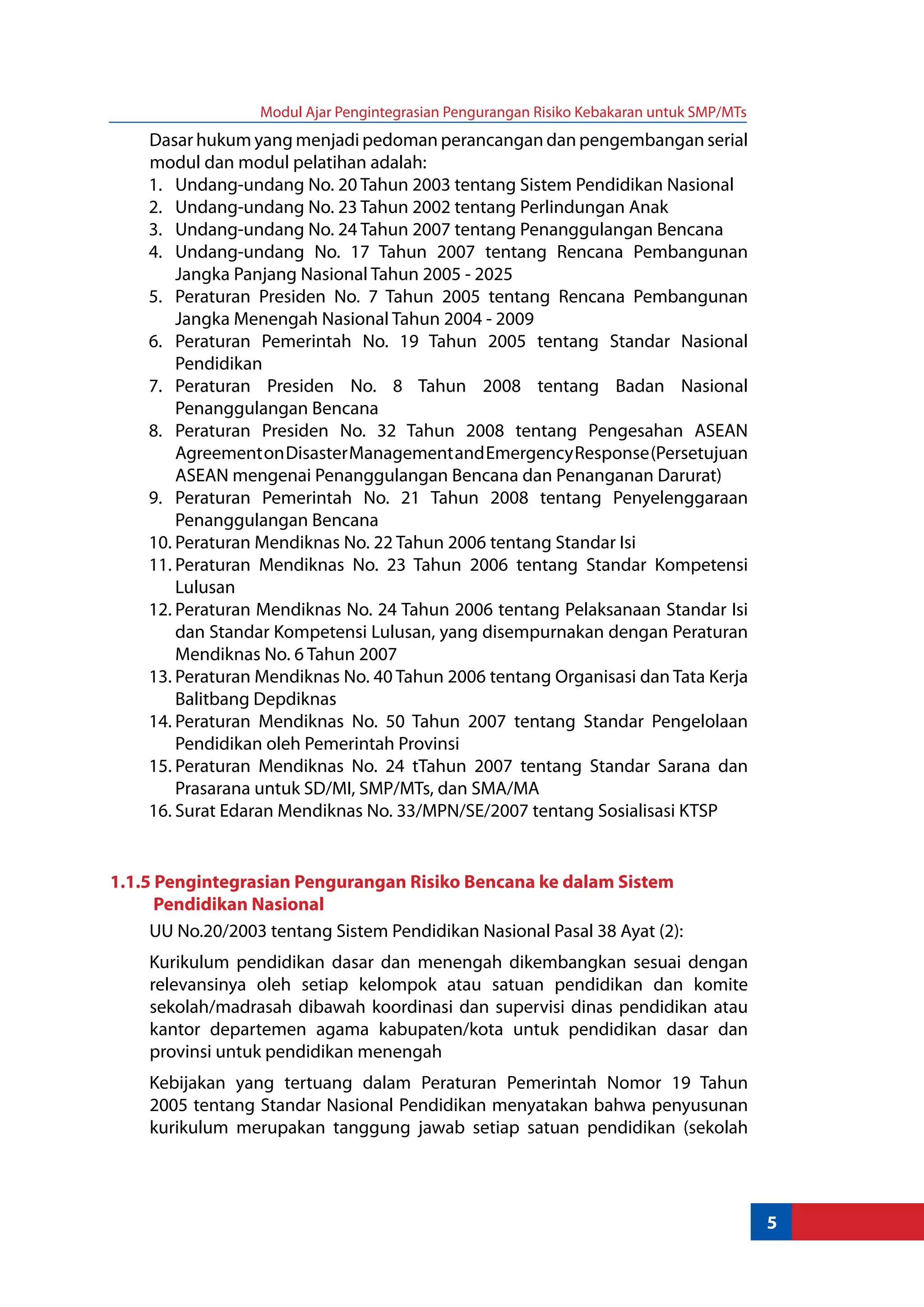 Buku panduan guru pendidikan pengurangan risiko bencana kebakaran gedung dan pemukiman smp ...