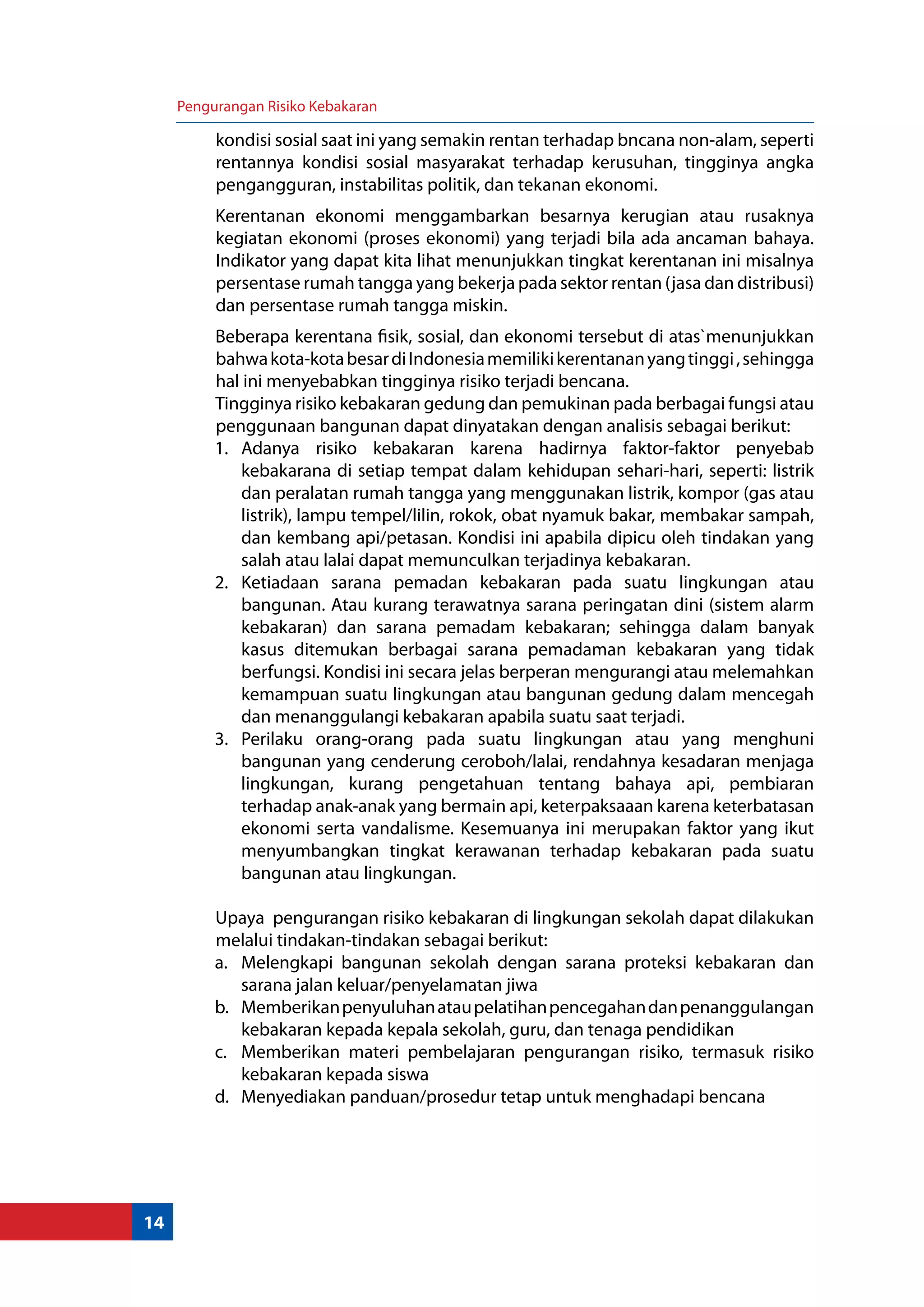 Buku panduan guru pendidikan pengurangan risiko bencana kebakaran gedung dan pemukiman smp ...