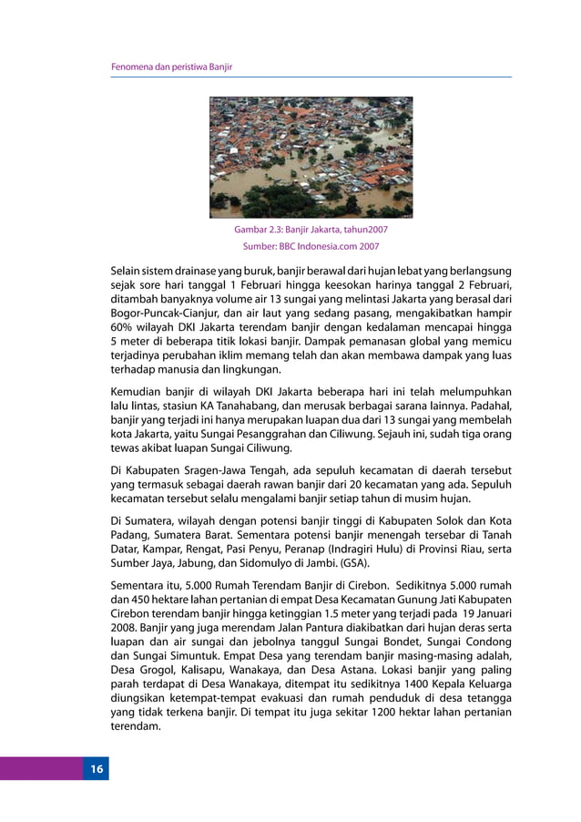 Buku panduan guru pendidikan prb banjir sdmi, puskur, undp | PDF