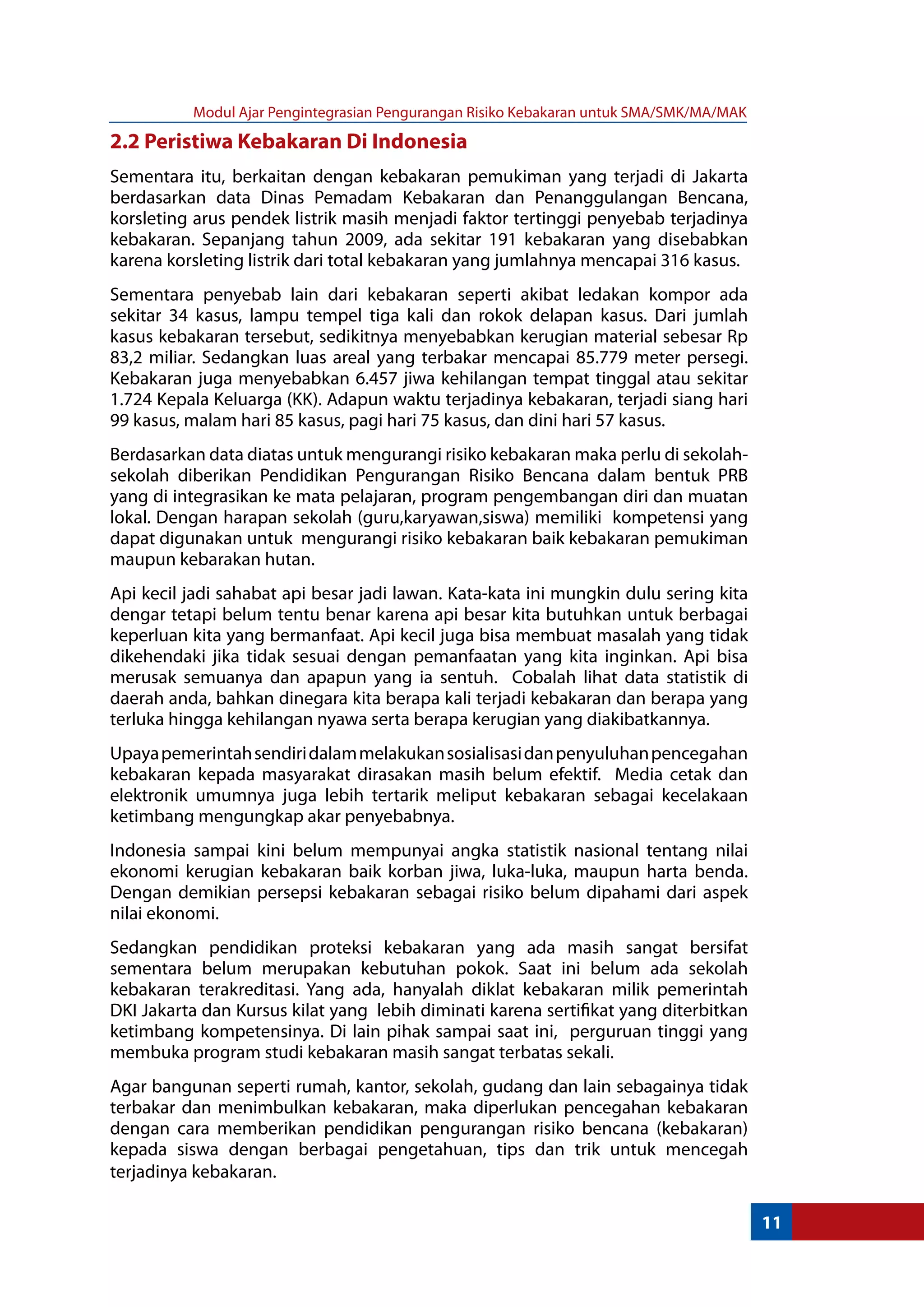 Buku panduan guru pendidikan prb kebakaran gedung dan pemukiman sma ...