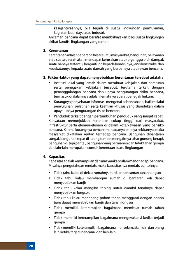 Buku panduan guru pendidikan prb longsor sdmi, puskur, undp | PDF