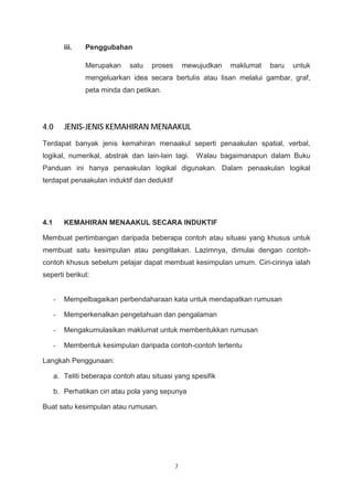 Buku panduan kemahiran menaakul | PDF