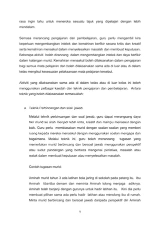 Buku panduan kemahiran menaakul | PDF