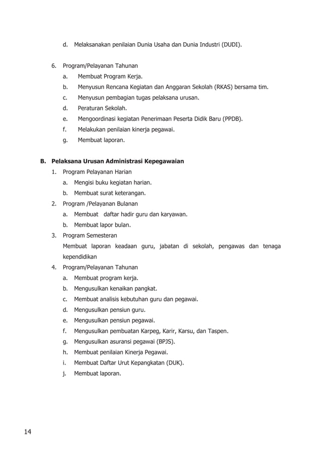 Buku panduan kerja tenaga administrasi sekolah | PDF