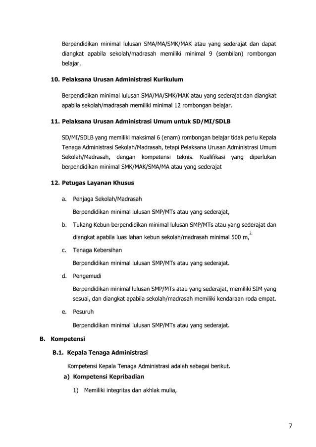 Buku panduan kerja tenaga administrasi sekolah | PDF