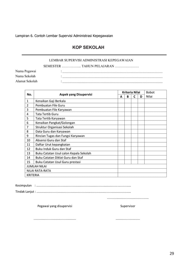 Buku panduan kerja tenaga administrasi sekolah | PDF
