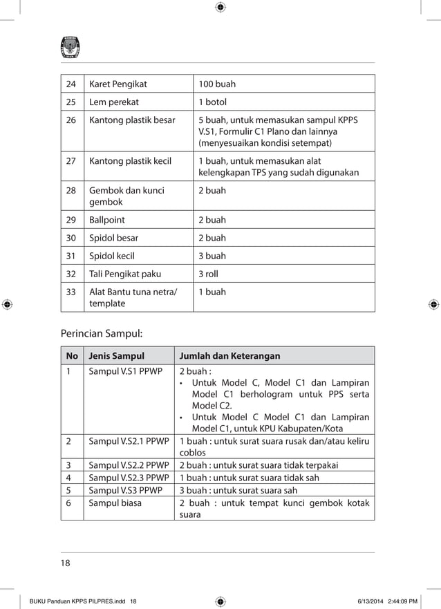 Buku panduan kpps pilpres | PDF