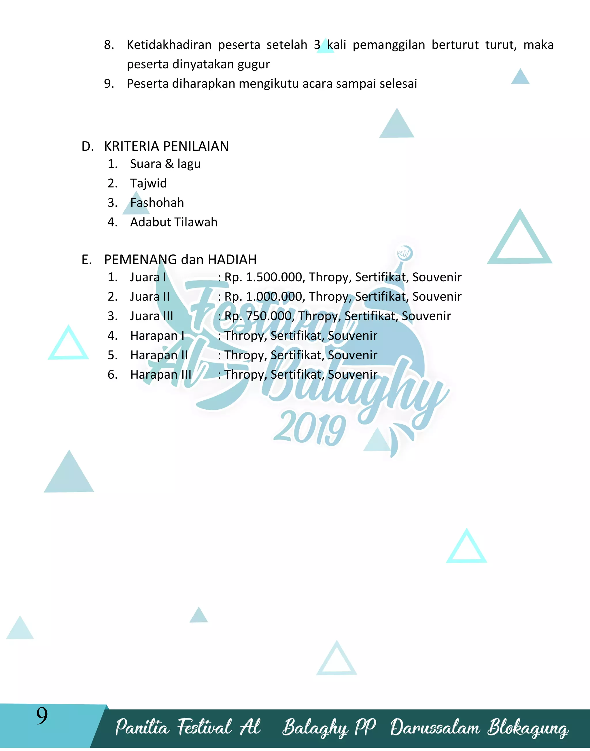 Buku panduan lomba 2019 | PDF