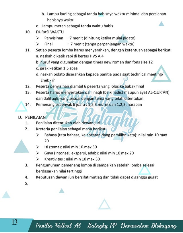 Buku panduan lomba 2019 | PDF