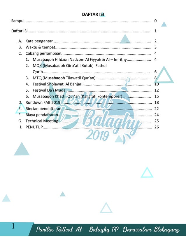 Buku panduan lomba 2019 | PDF