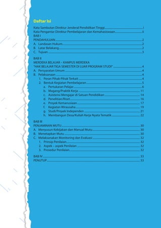 Buku panduan merdeka belajar - kampus merdeka | PDF