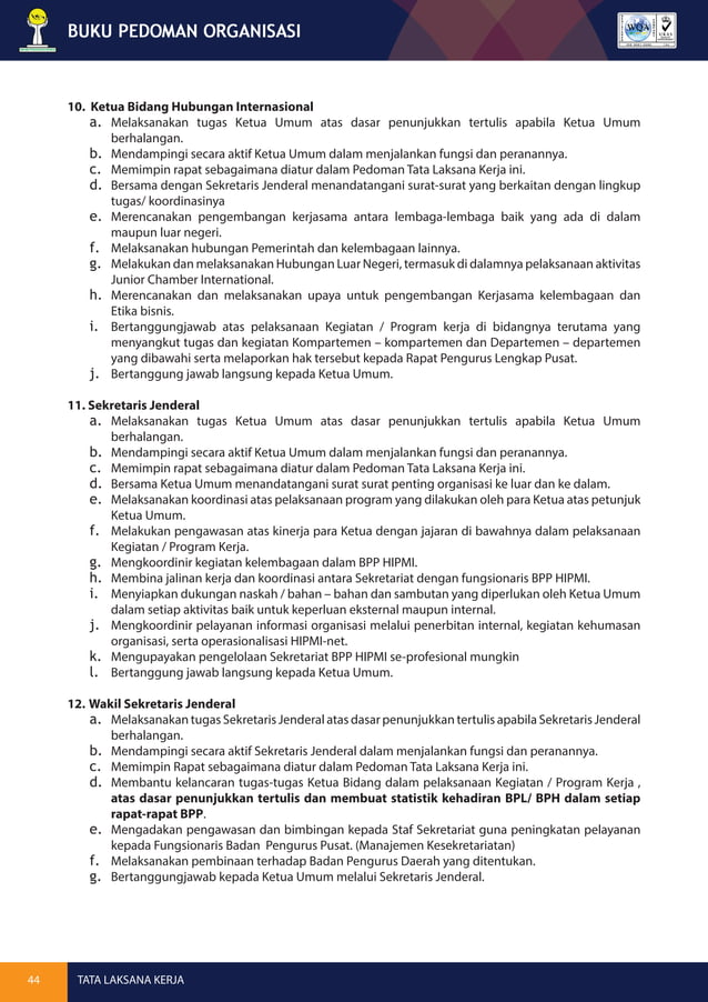 Buku panduan organisasi hipmi ok | PDF