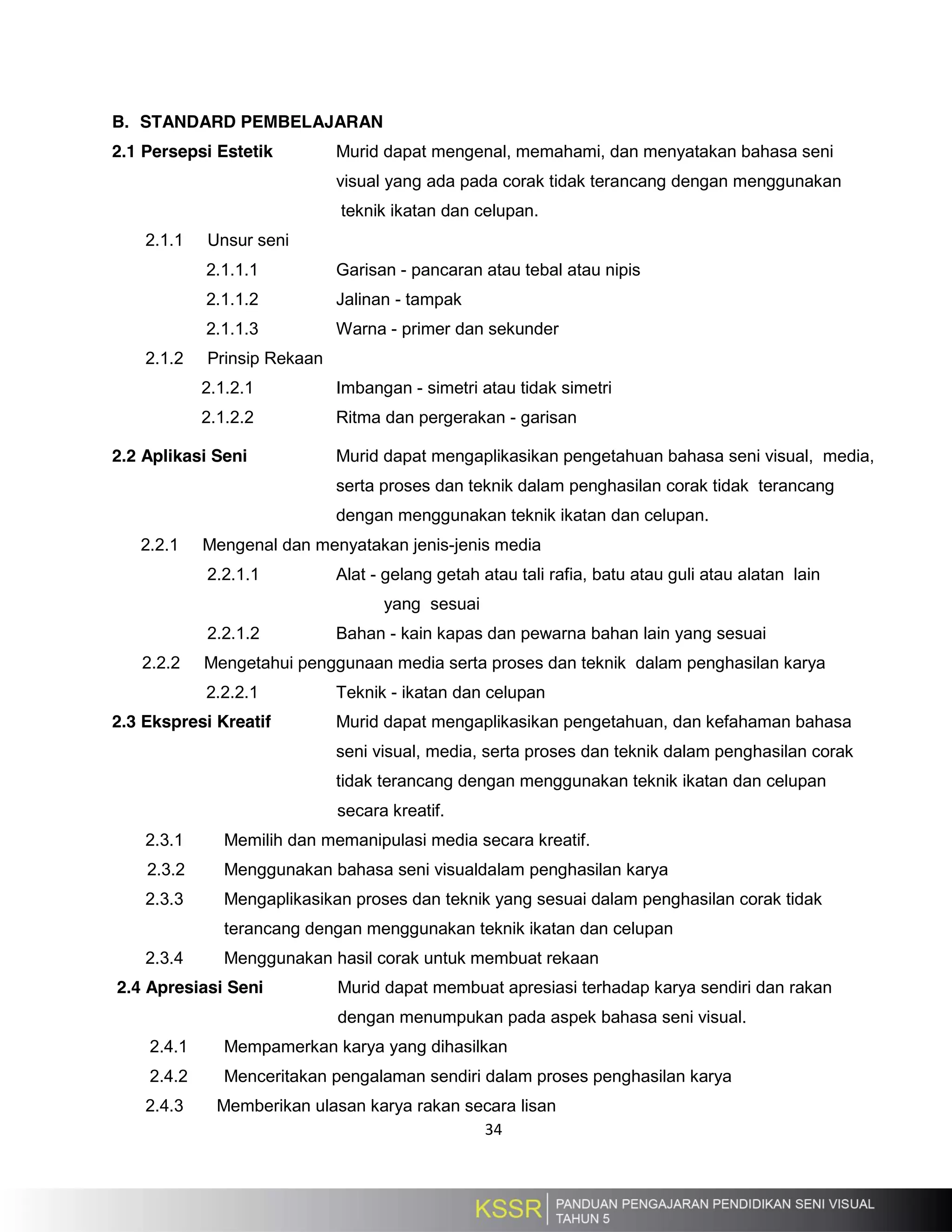 Buku panduan pengajaran psv tahun 5 | PDF