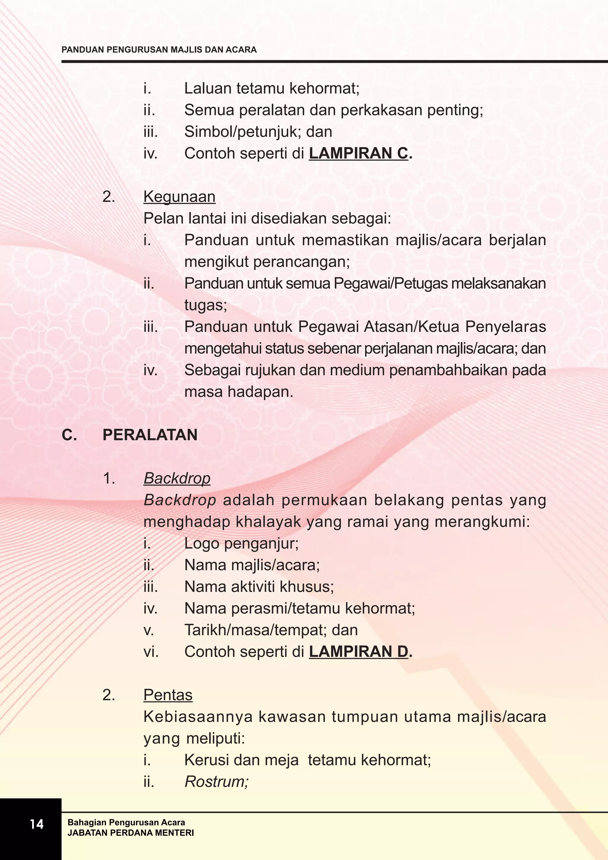 Buku panduan pengurusan majlis dan acara | PDF